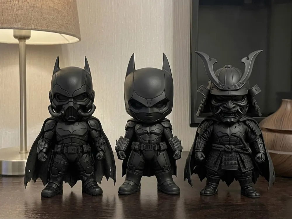 Trío Chibi de Batman: Samurái, Mecha y Antigás - Modelo de impresión 3D ...