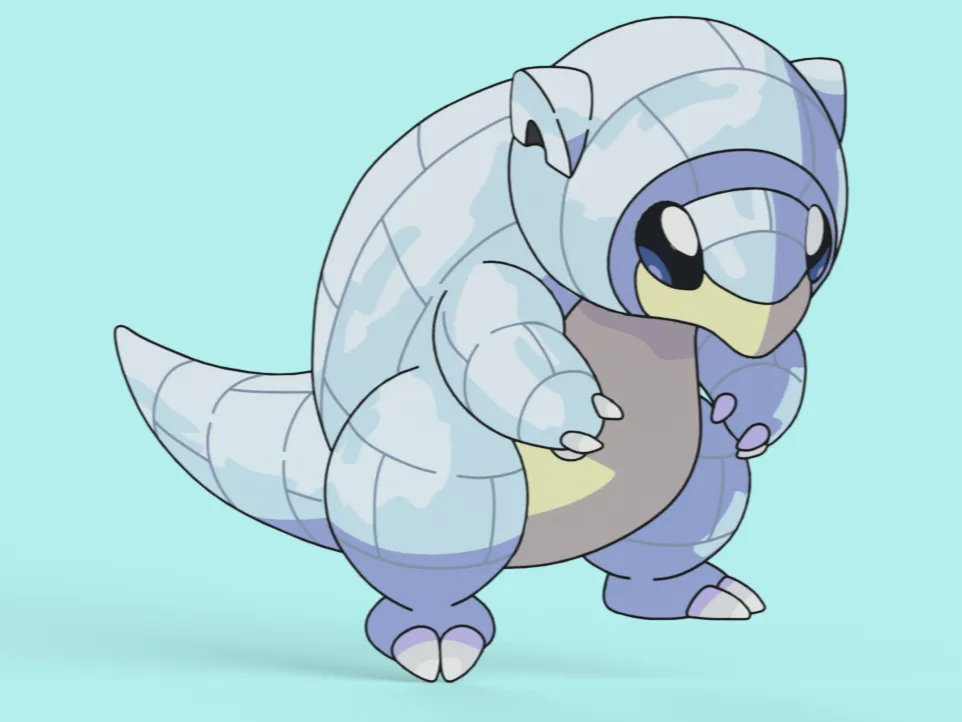 Alolan Sandshrew Wall Art by Sitsero - MakerWorld