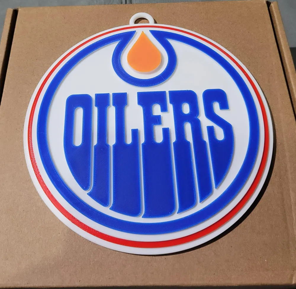 EDMONTON OILERS 3D Logo 180mm series by mercadogarzas - MakerWorld