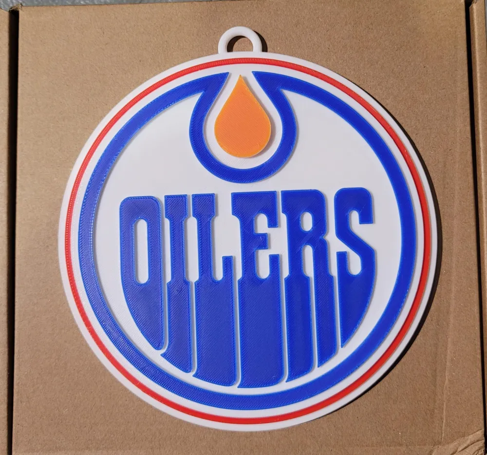 EDMONTON OILERS 3D Logo 180mm series by mercadogarzas - MakerWorld