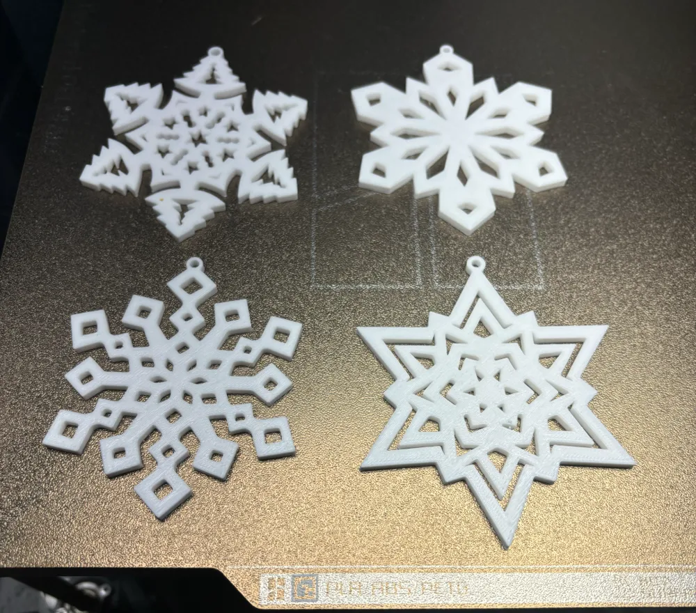 Snowflake Christmas Tree Decor by Mhershberger3dp - MakerWorld