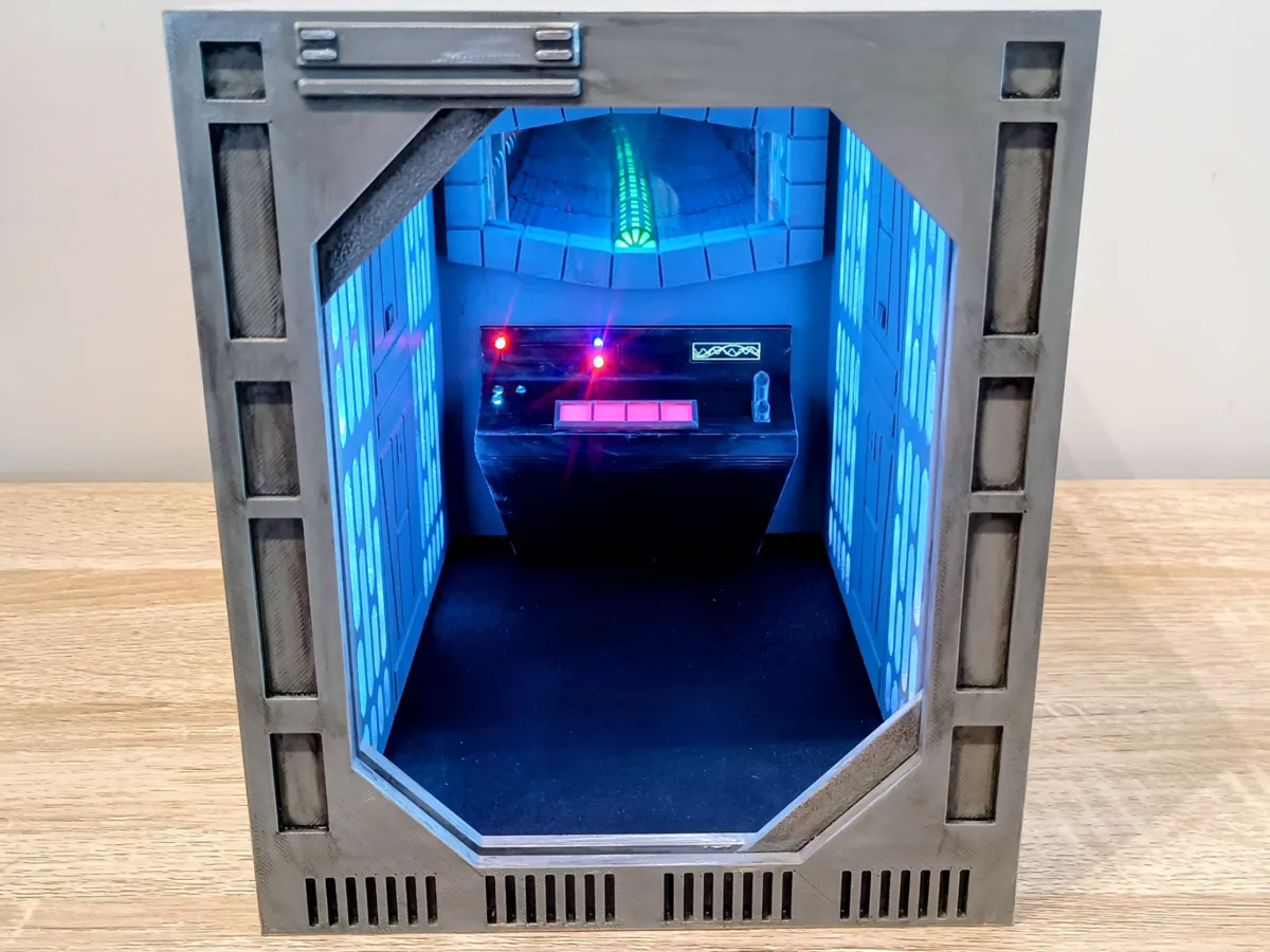 Death Star Corridor Reactor Infinity Book Nook - Free 3D Print Model ...