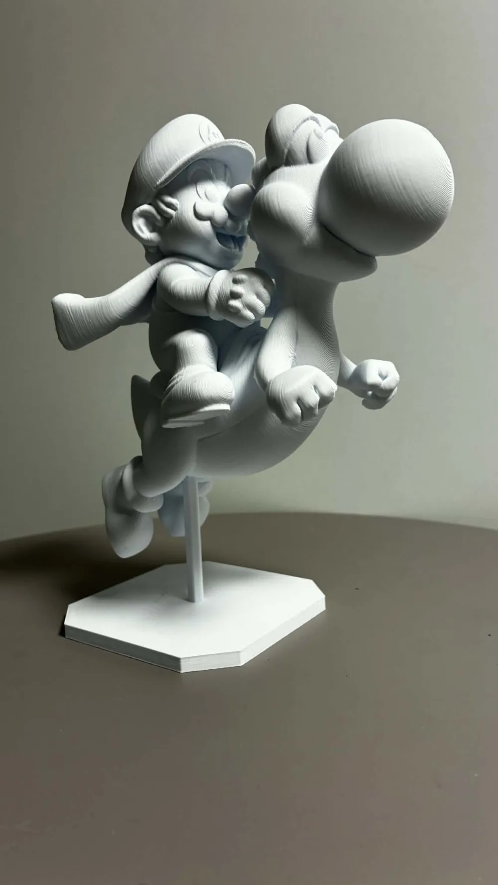 SNES Super Mario World Cape Mario on Yoshi - Free 3D Print Model ...