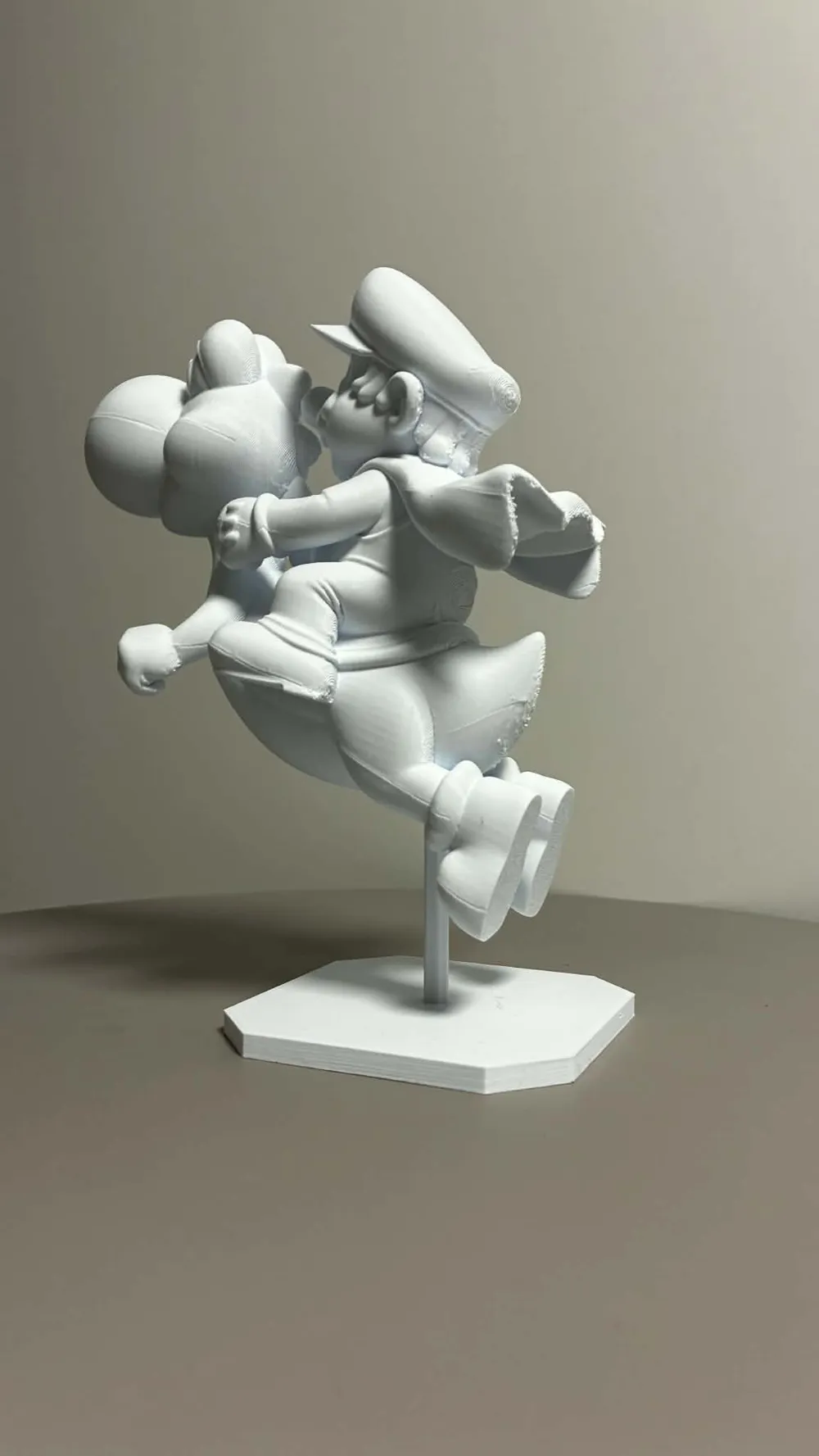 SNES Super Mario World Cape Mario on Yoshi - Free 3D Print Model ...