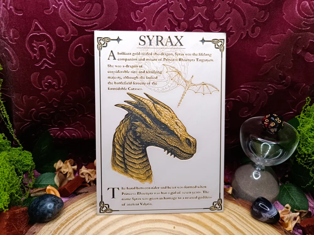 Syrax Dragon – Antique Codex Illustration Plate - Free 3D Print Model ...