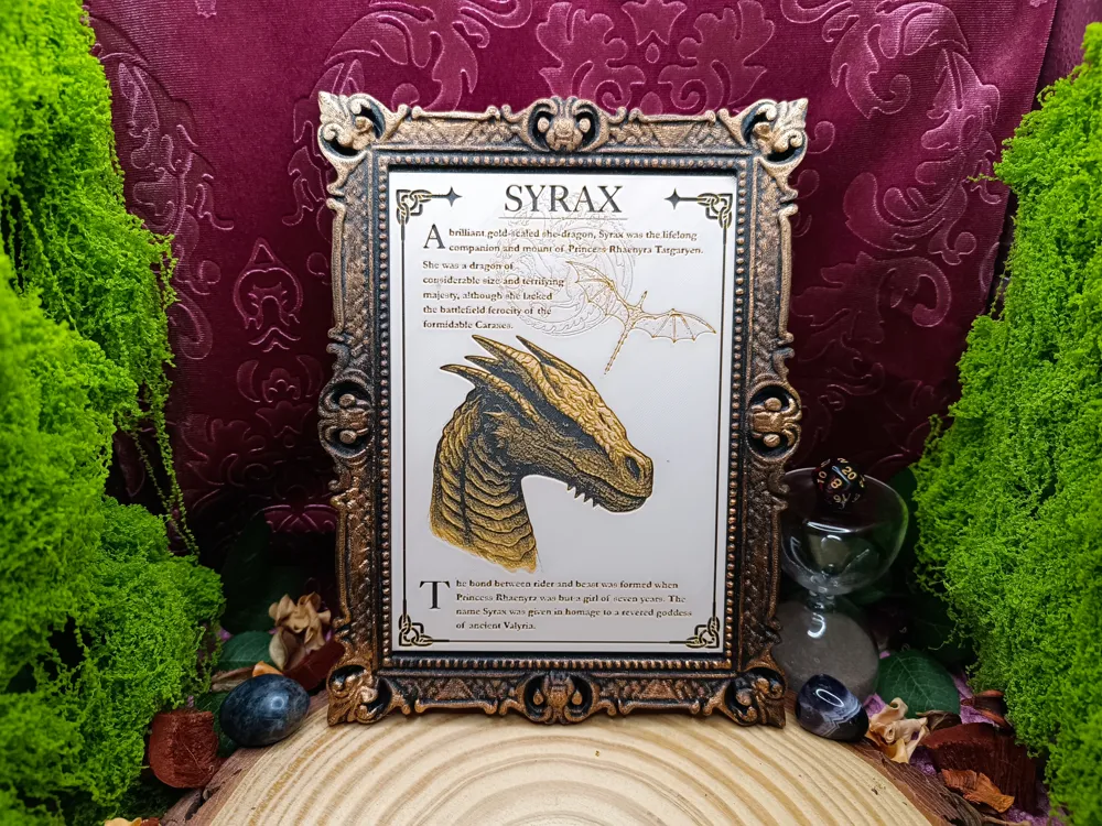 Syrax Dragon – Antique Codex Illustration Plate - Free 3D Print Model ...