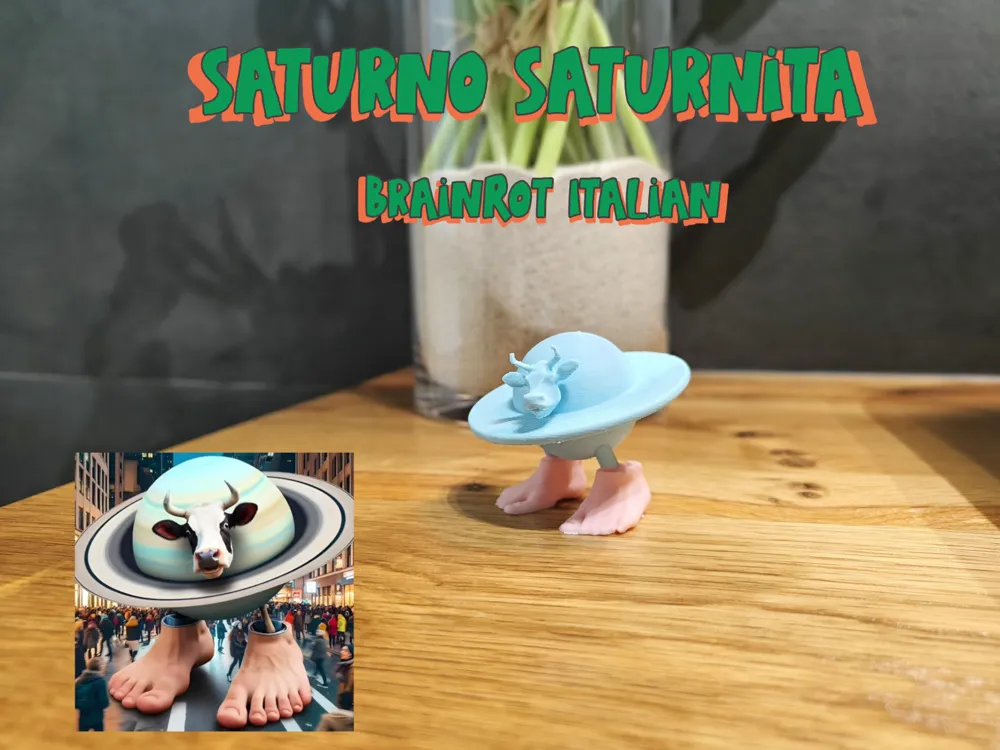 The Saturn Cow Saturnita Brainrot by TuttoLandPrint MakerWorld ...