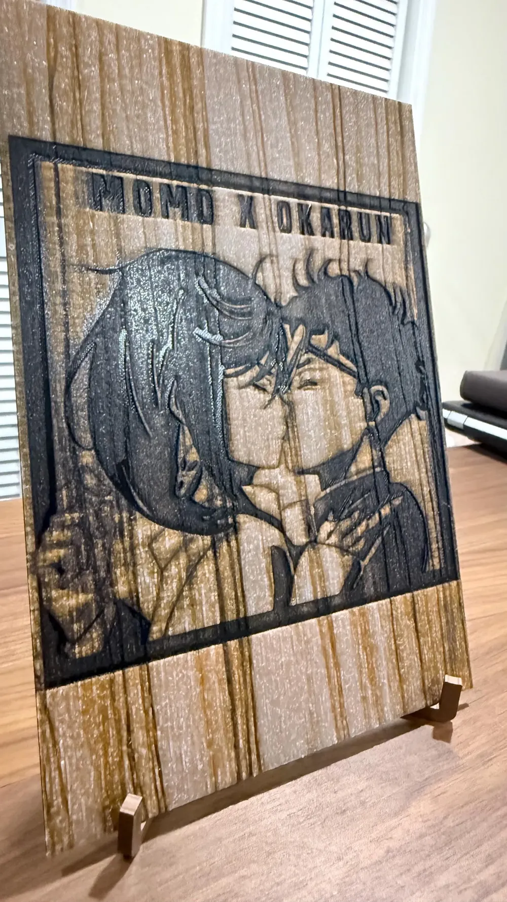 Dan da Dan - Okarun + Momo, Wood Grain Texture by Pretty Okay Prints ...