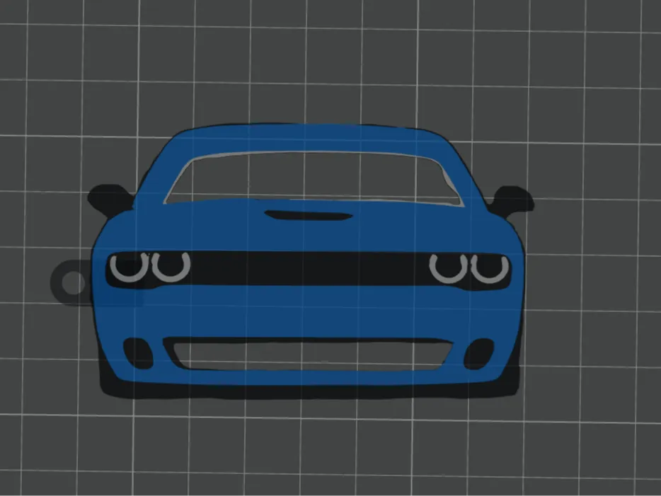 Dodge Challenger Keychain by Lukasz1803 - MakerWorld