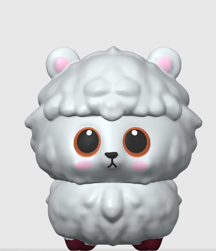 Cute fluffy Chibi Alpaca by Diadm MakerWorld: Download Free 3D Models