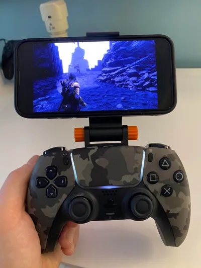 Dualsense adjustable phone holder PS5 Remote play - Free 3D Print Model ...