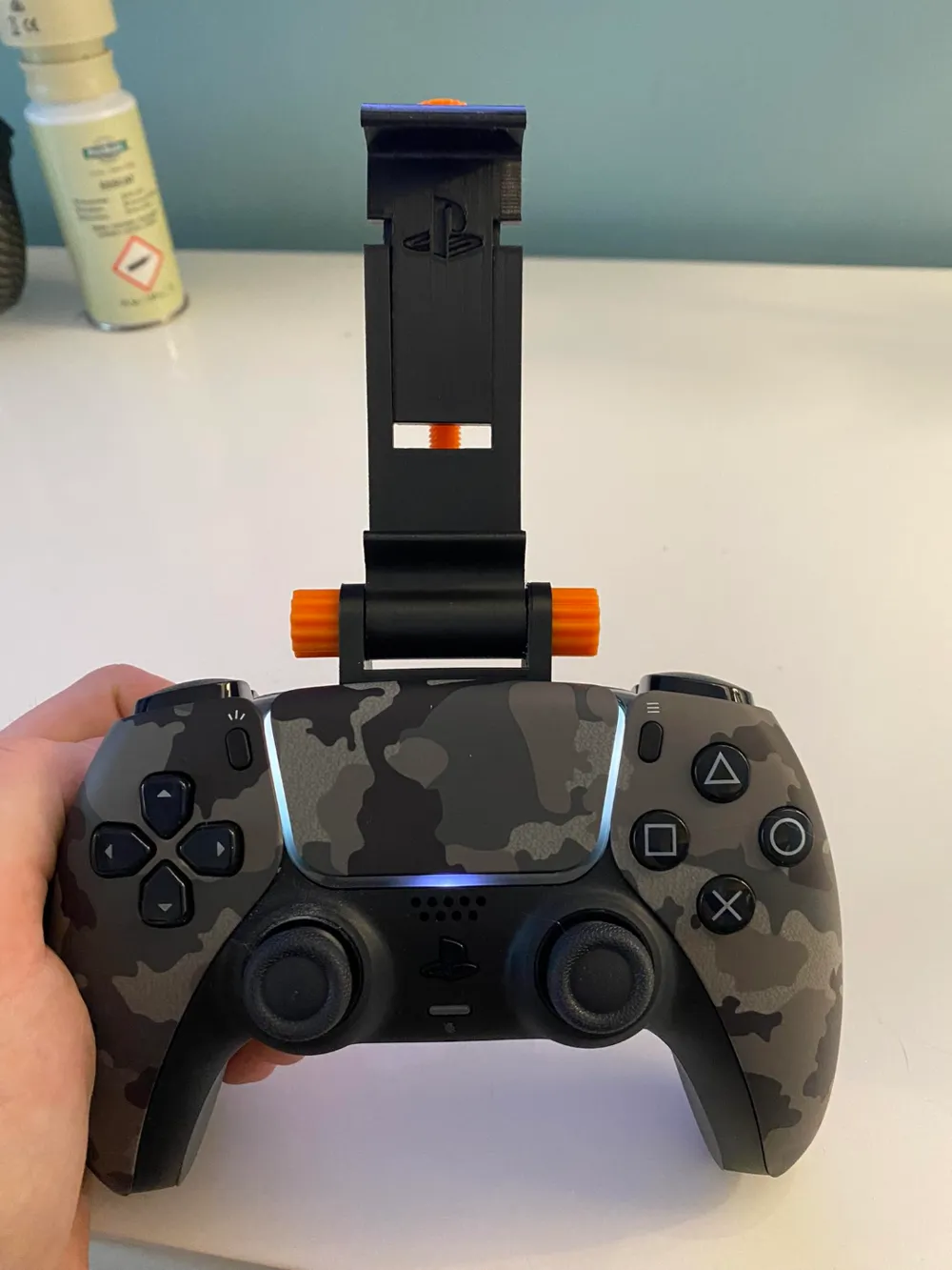 Dualsense adjustable phone holder PS5 Remote play - Free 3D Print Model ...