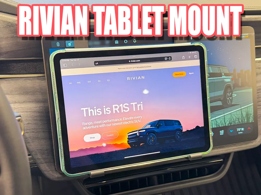 Rivian Tablet Mount by BDizzle - MakerWorld