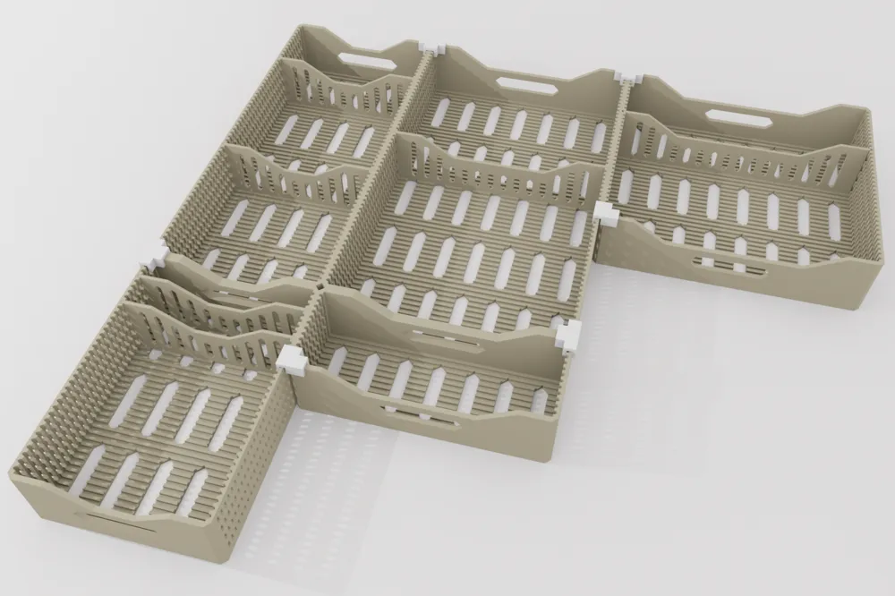 SpiceCrate: Modular Kitchen Packet Organiser Trays by Subsy MakerWorld: Download Free 3D Models
