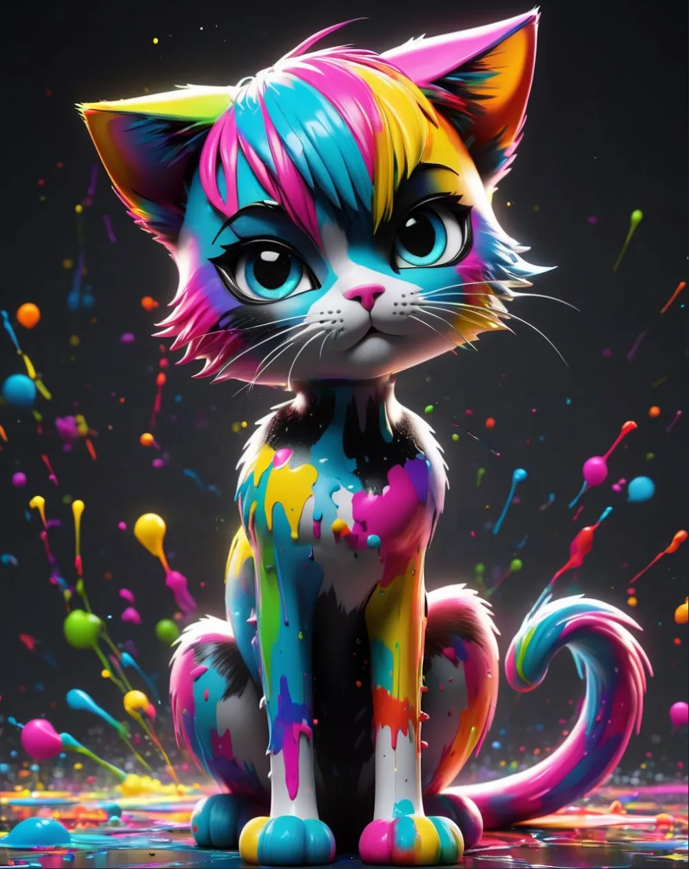 2DArt : PaintCat by StatusD112 - MakerWorld