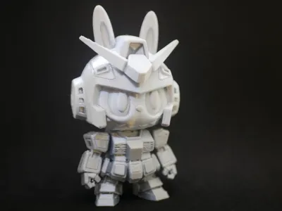 Gundam Labubu. Original Labubu. No AMS required - Free 3D Print Model ...