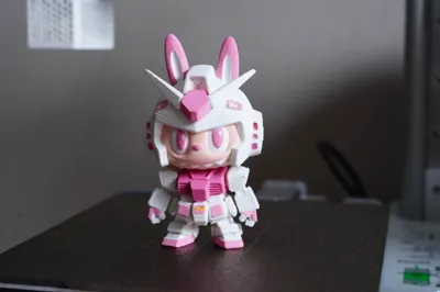 Gundam Labubu. Original Labubu. No AMS required - Free 3D Print Model ...