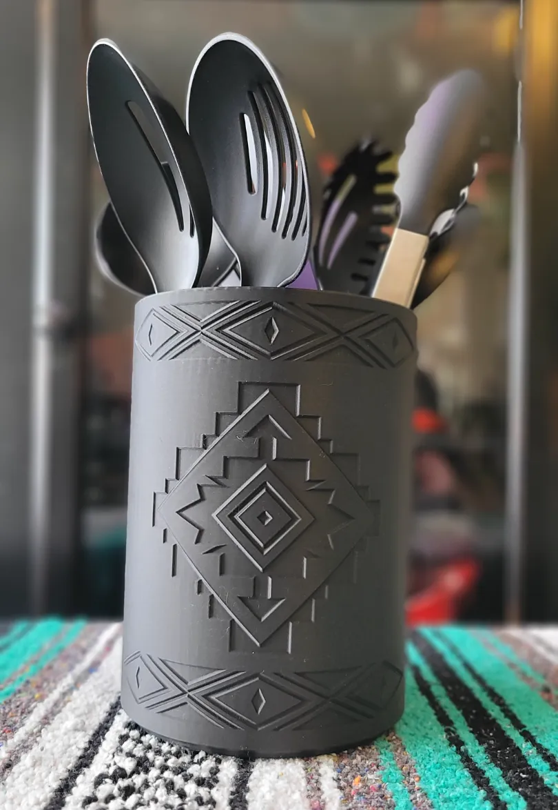 Native American Inspired Utensil Holder - Free 3D Print Model - MakerWorld