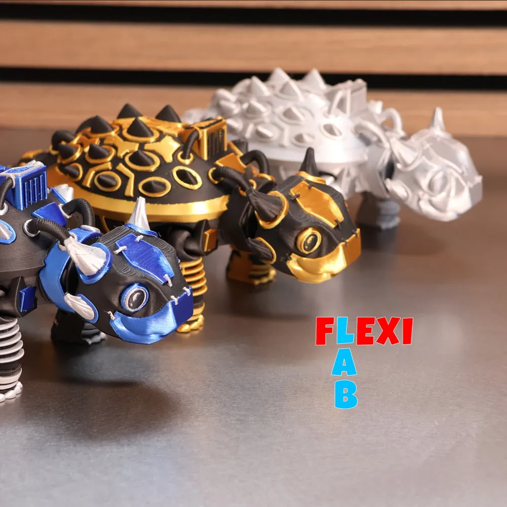 Flexi Dino Robot Ankylosaurus Dinosaur Toy by FlexiLAB MakerWorld ...