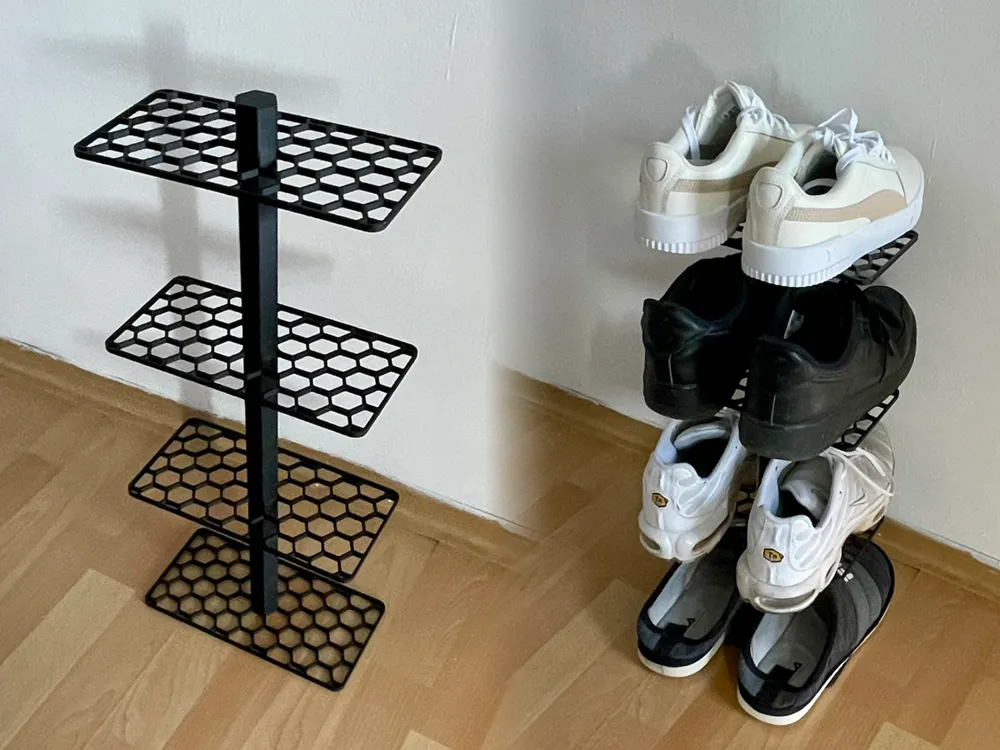 Modular Shoe Rack - Honeycomb Design by Franken 3D - MakerWorld