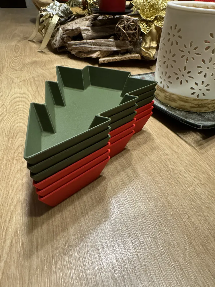 Christmas Tree Bowls (Stackable) - Free 3D Print Model - MakerWorld