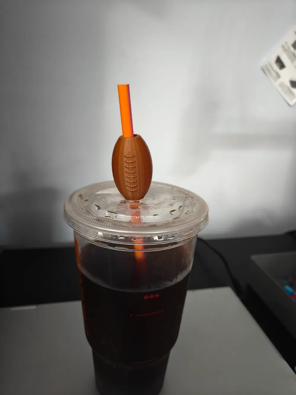 Football Straw Topper by Uncle Joeys Creations - MakerWorld