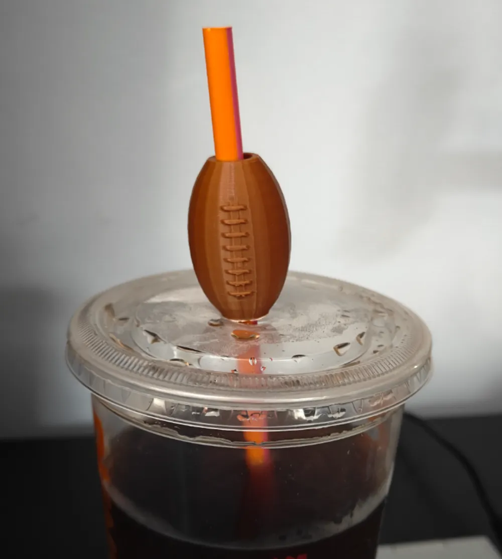 Football Straw Topper by Uncle Joeys Creations MakerWorld: Download ...
