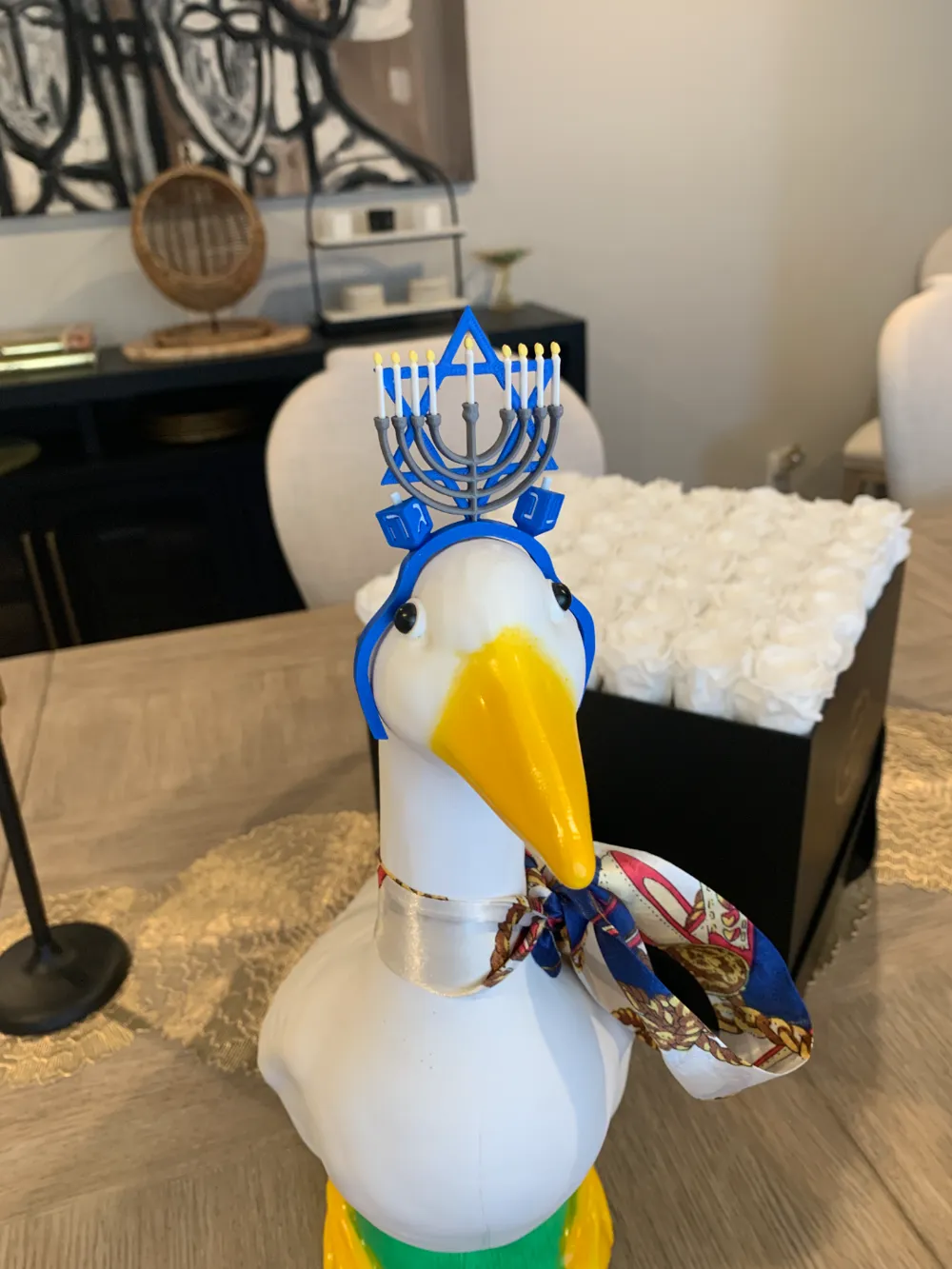 Porch Goose Hannukah Headband - Free 3D Print Model - MakerWorld