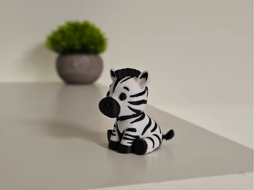 Cute Baby Zebra – Multi Color Figurine - Free 3D Print Model - MakerWorld