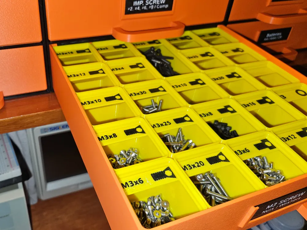 Customizable Gridfinity drawer chest by Benoit Frigon MakerWorld ...