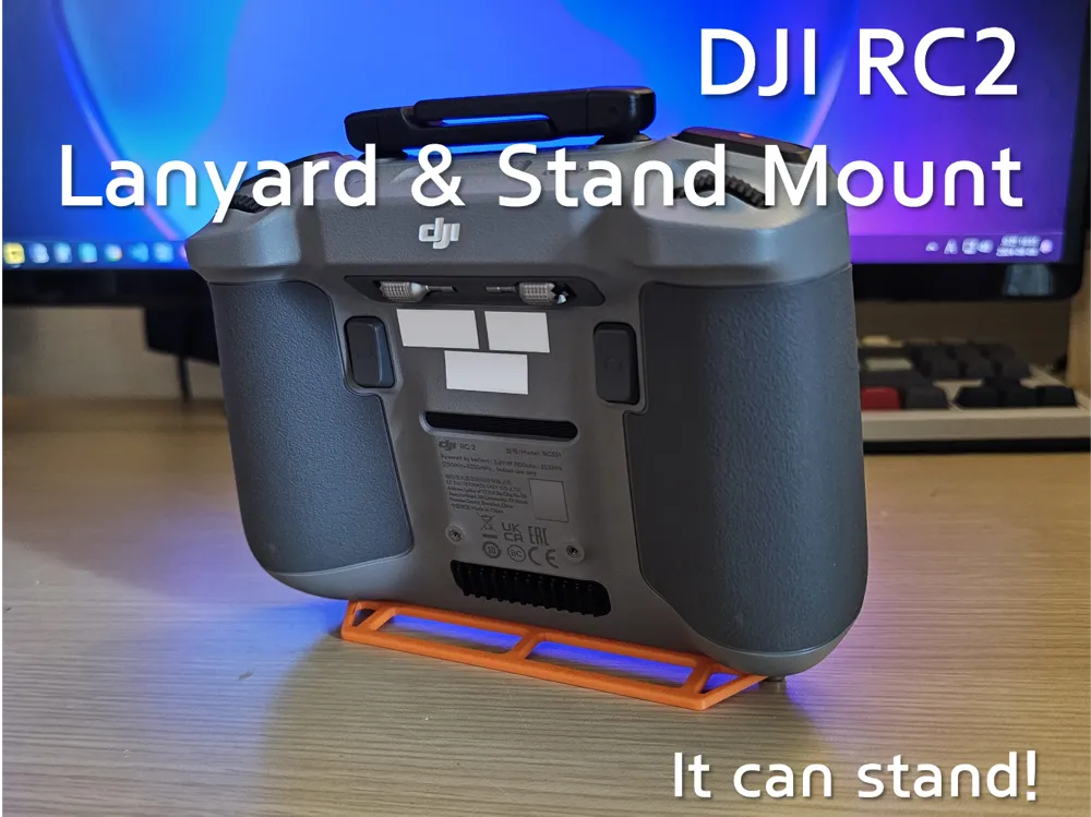 DJI RC2 Lanyard & Stand Mount by Potato_Sprout - MakerWorld