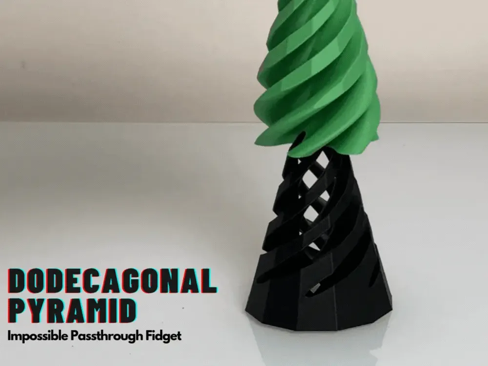 Passthrough Spiral Fidget Toy Dodecagonal Pyramid by 3dworld MakerWorld ...