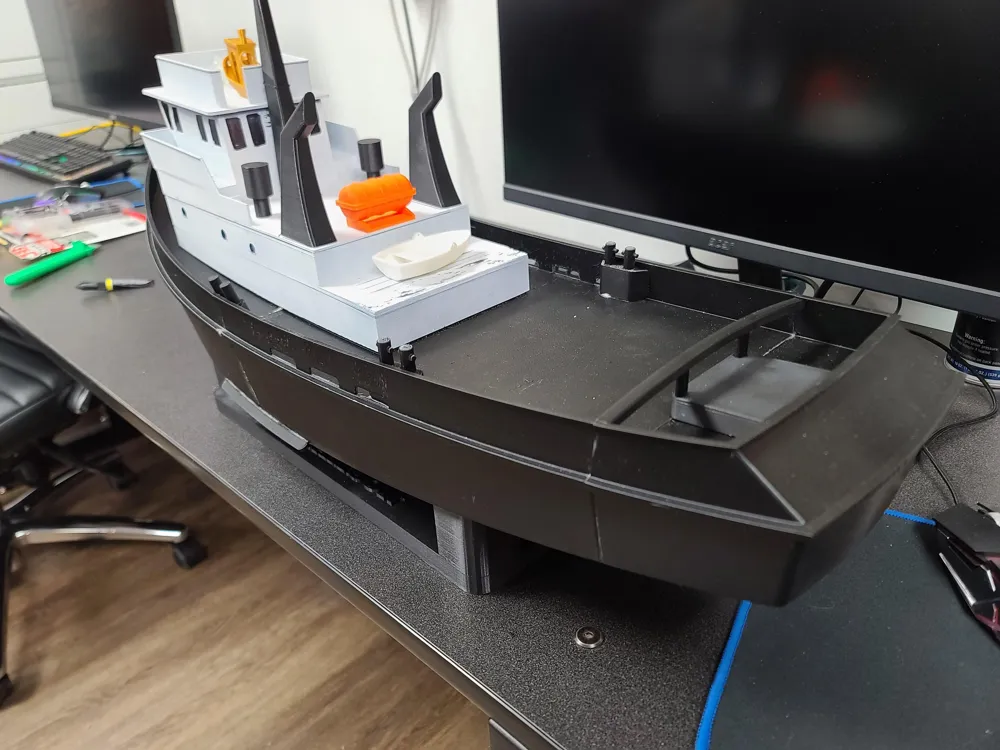 Printable RC Tug Boat and Cradle Samson (REMIX) Remixed by kpleier ...