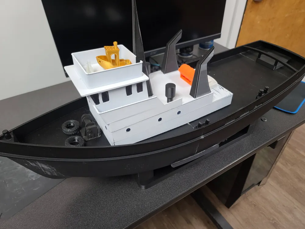 Printable RC Tug Boat and Cradle Samson (REMIX) - Free 3D Print Model ...