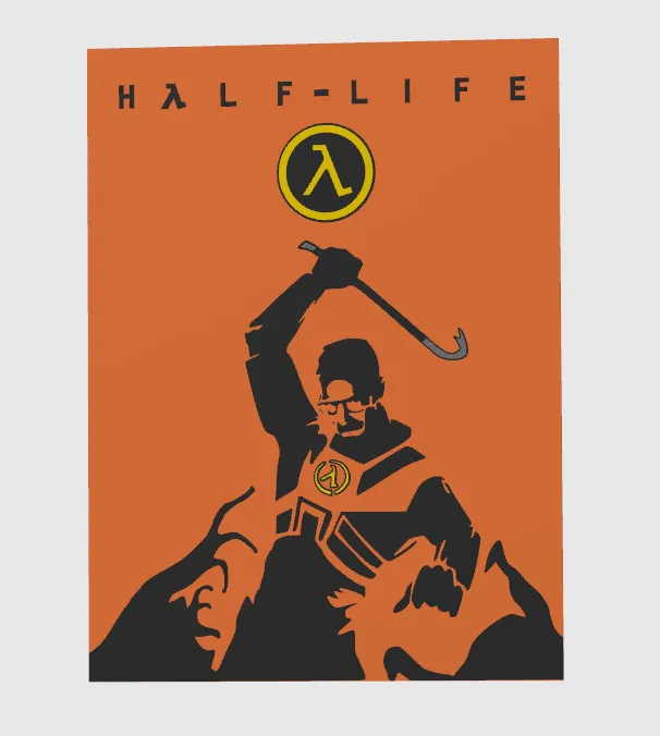 Half-Life Wall Art - Free 3D Print Model - MakerWorld