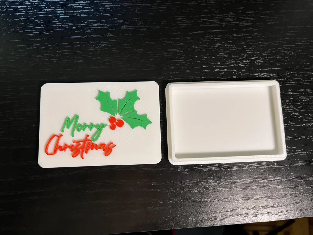 Merry Christmas - Gift Card Box - Free 3D Print Model - MakerWorld