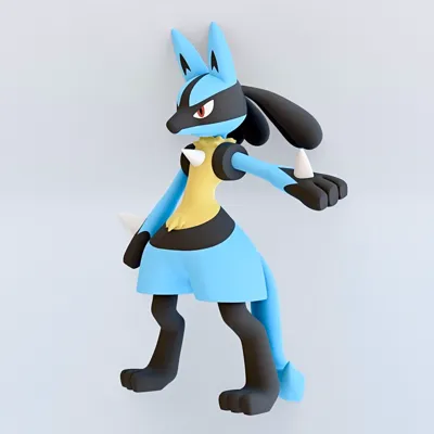 Lucario Pokemon Model; No AMS Needed - Split by Nostalgic 3D Models ...