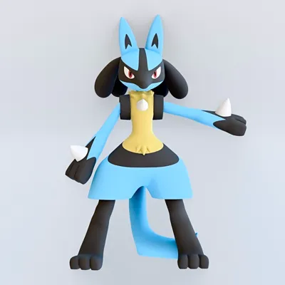 Lucario Pokemon Model; No AMS Needed - Split by Nostalgic 3D Models ...
