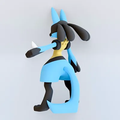 Lucario Pokemon Model; No AMS Needed - Split by Nostalgic 3D Models ...