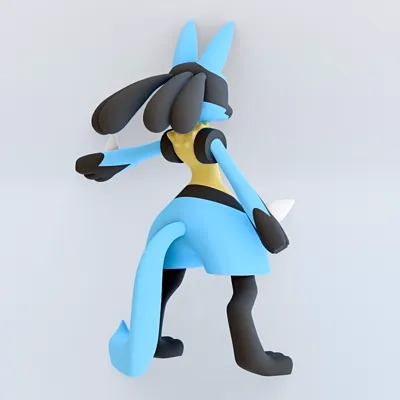 Lucario Pokemon Model; No AMS Needed - Split by Nostalgic 3D Models ...