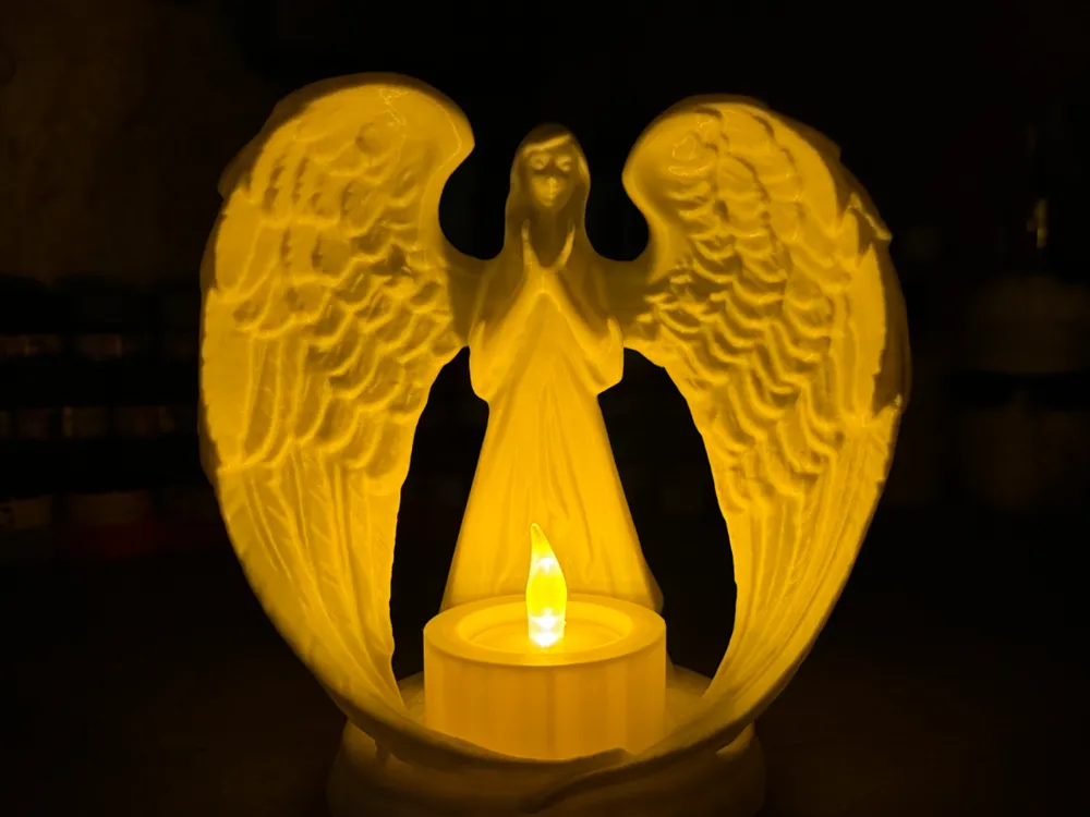 Angel with LED Tealight by Talvor MakerWorld: Download Free 3D Models