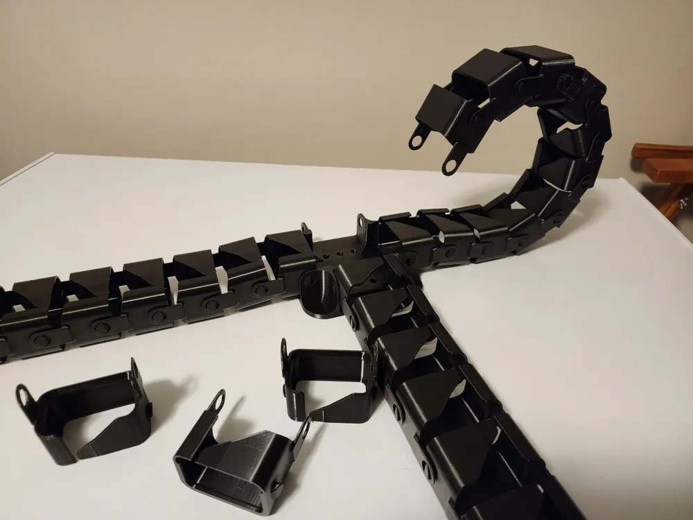 Drag chain Cable Organizer For Monitor Risers - Free 3D Print Model ...