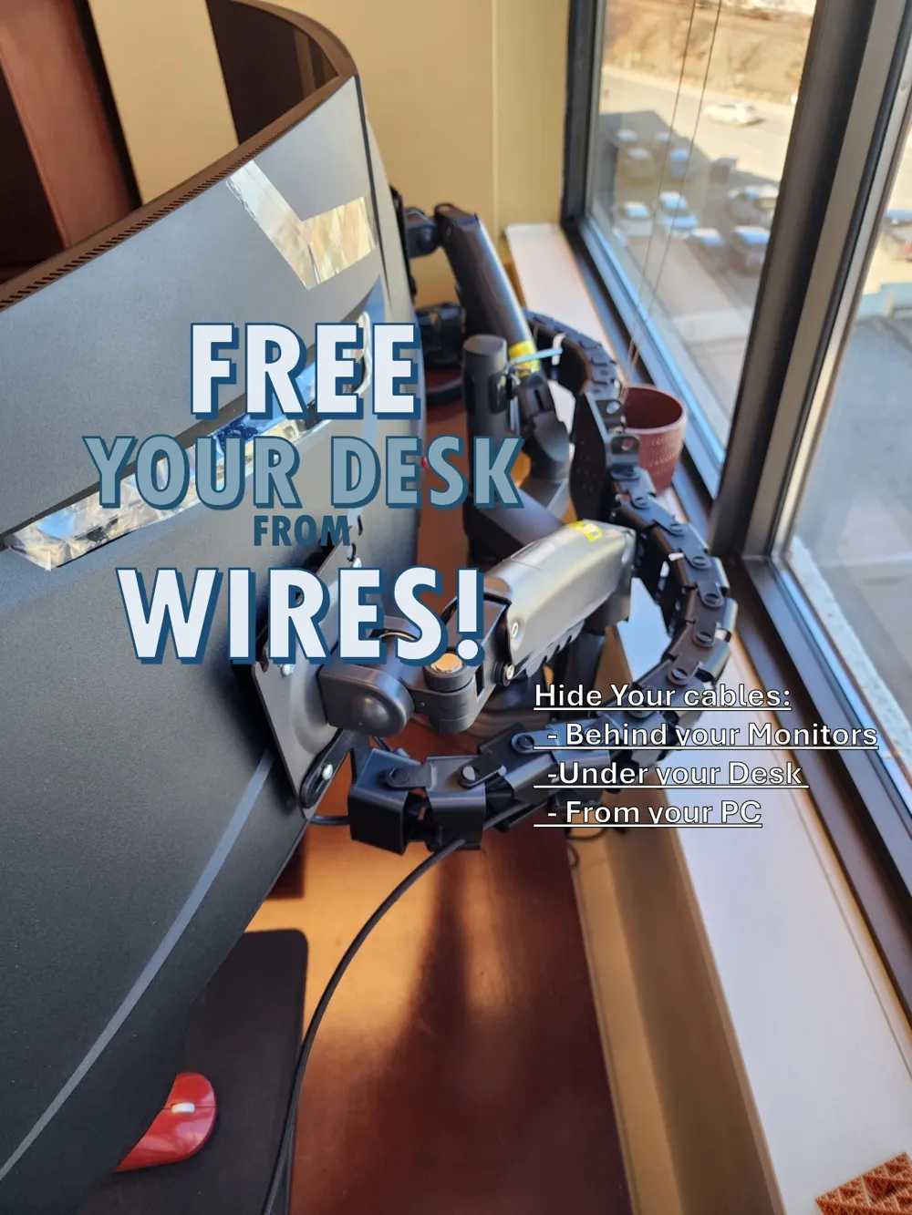 Drag chain Cable Organizer For Monitor Risers by That Odd Canadian ...
