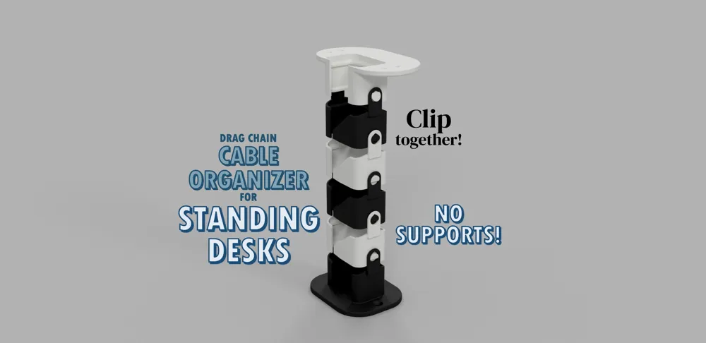 Drag chain Cable Organizer For Monitor Risers by That Odd Canadian ...