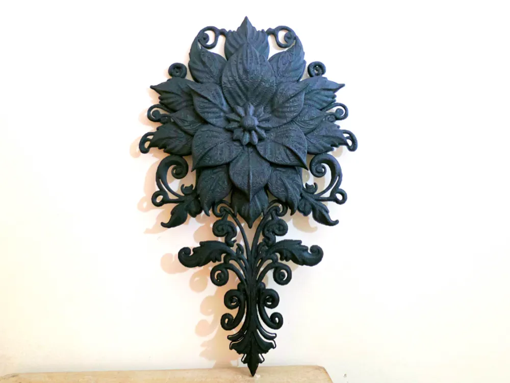 Gothic Flower 2 Wall Hang - Free 3D Print Model - MakerWorld