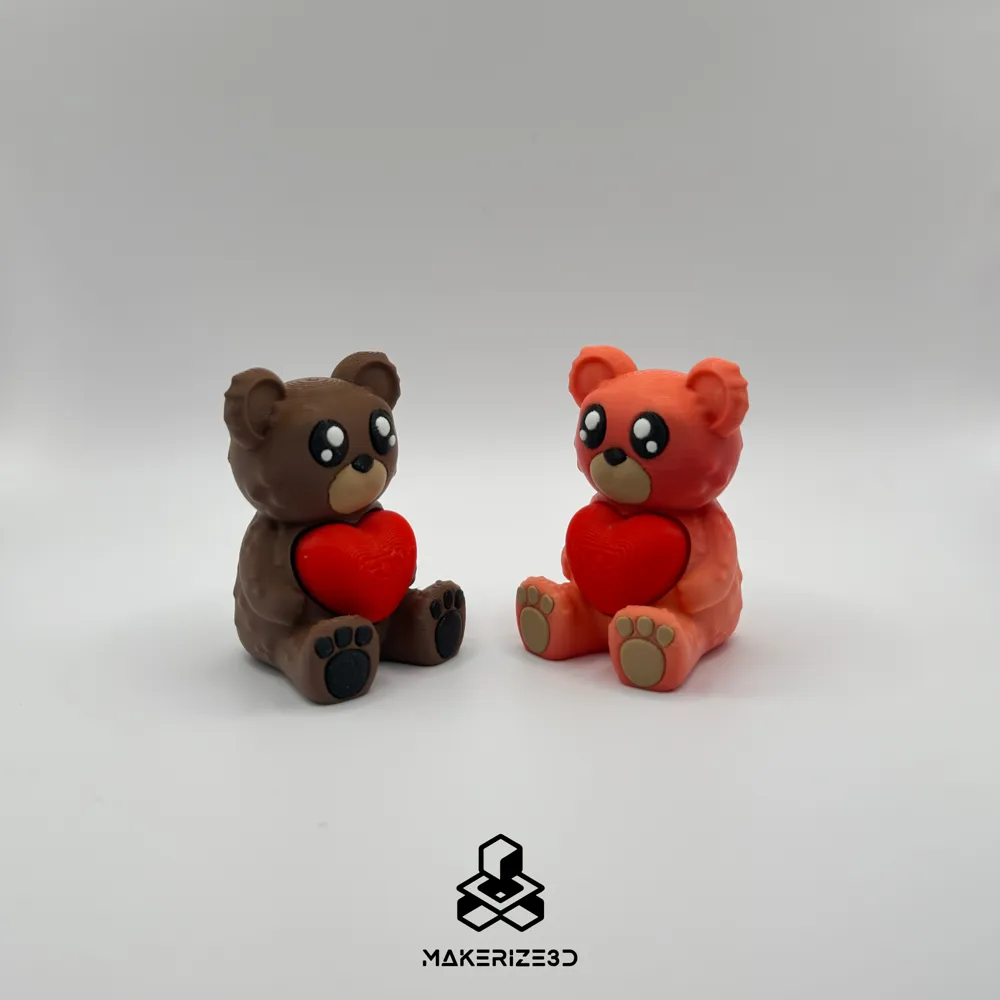 Valentine Teddy Bear Clicker - Free 3D Print Model - MakerWorld