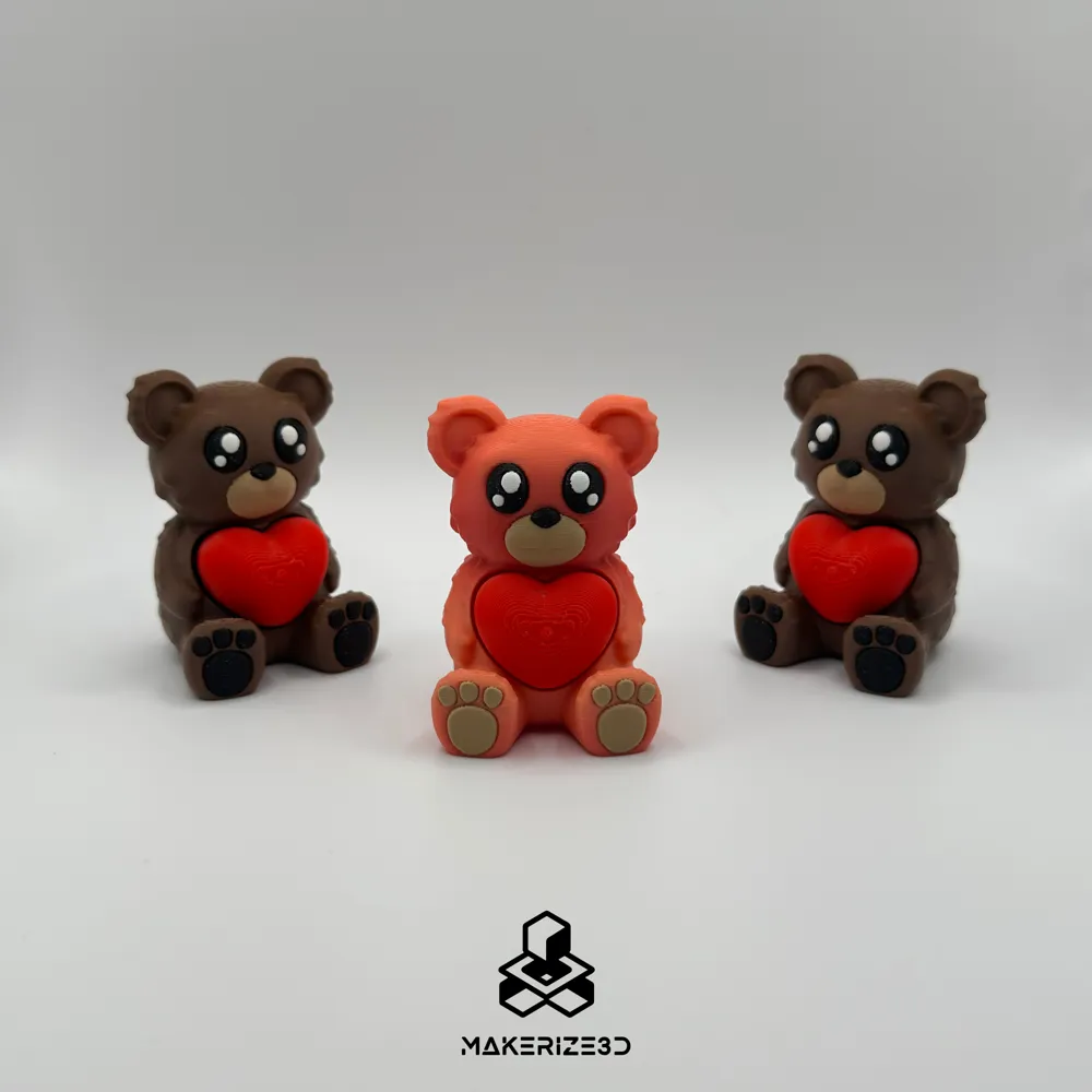 Valentine Teddy Bear Clicker - Free 3D Print Model - MakerWorld
