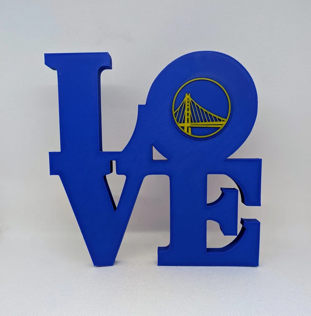 Golden State Warriors Love Park Sign - LOVE Statue - Free 3D Print ...
