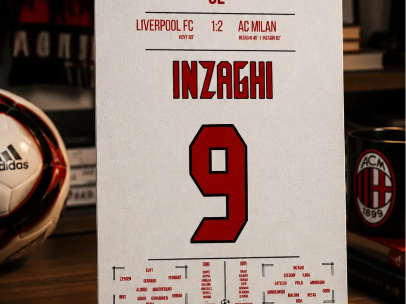 Poster Milan Inzaghi - Free 3D Print Model - MakerWorld