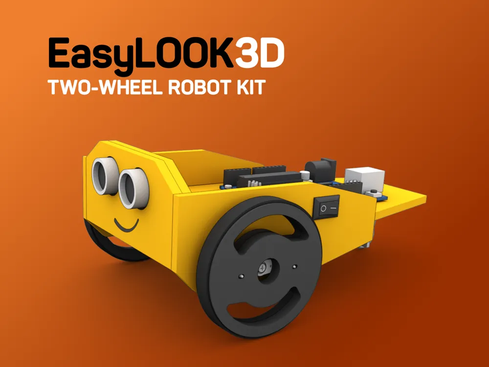 TWO-WHEEL ROBOT KIT EASYLOOK3D by MauricioDUARTE MakerWorld: Download ...